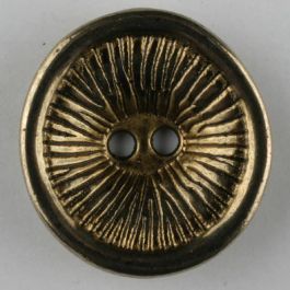 full metal button, round. 2 holes - Size: 23mm - Color: antique gold ...