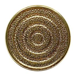 full metal button round shape with shank - Size: 23mm - Color: gold ...